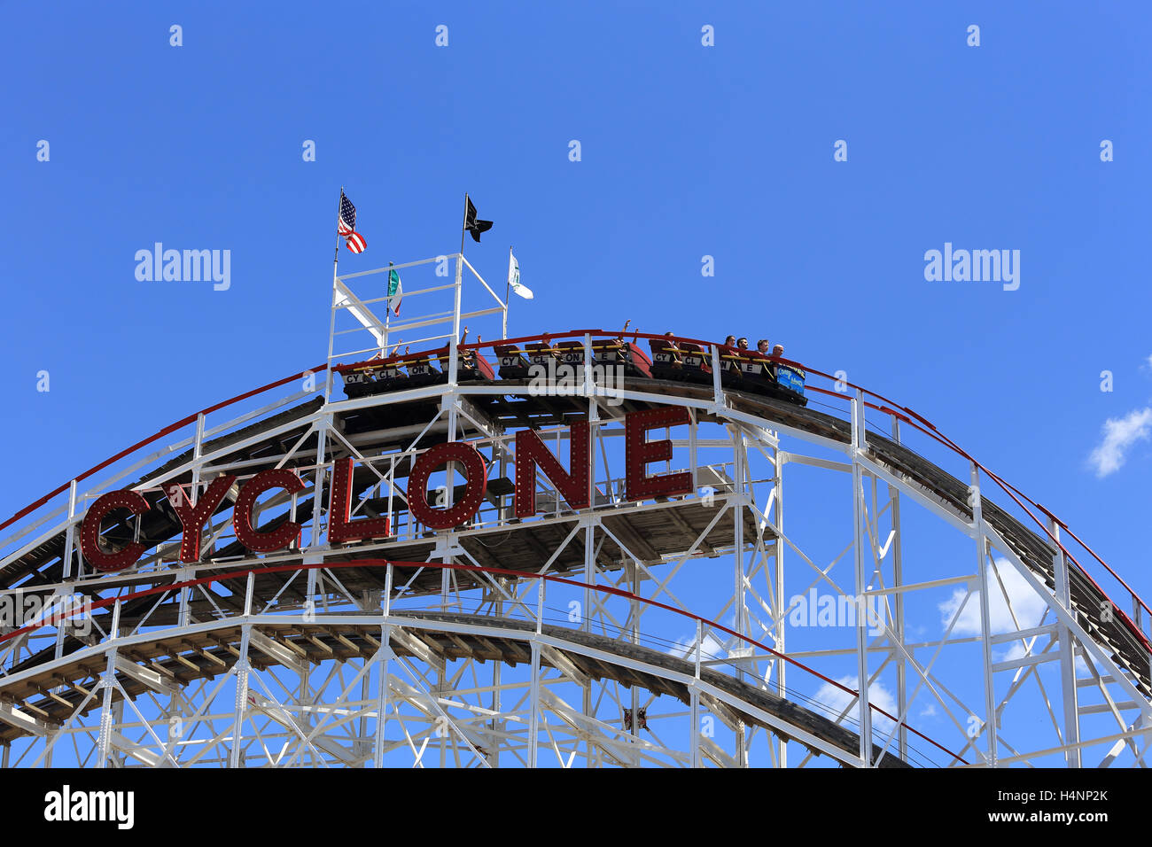 The famous Cyclone Roller Coaster Coney Island Brooklyn New York Stock ...