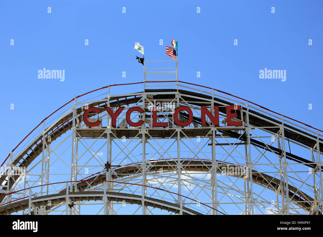 The famous Cyclone Roller Coaster Coney Island Brooklyn New York Stock ...