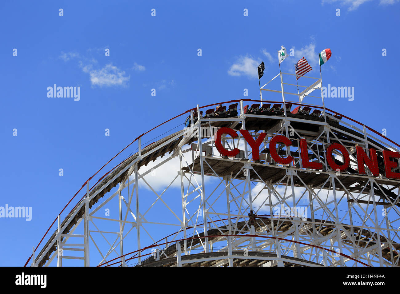 The famous Cyclone Roller Coaster Coney Island Brooklyn New York Stock ...