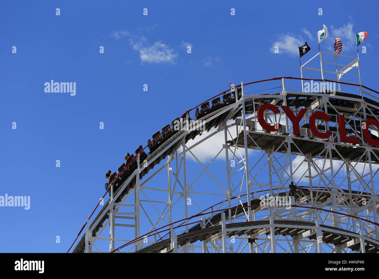The famous Cyclone Roller Coaster Coney Island Brooklyn New York Stock ...