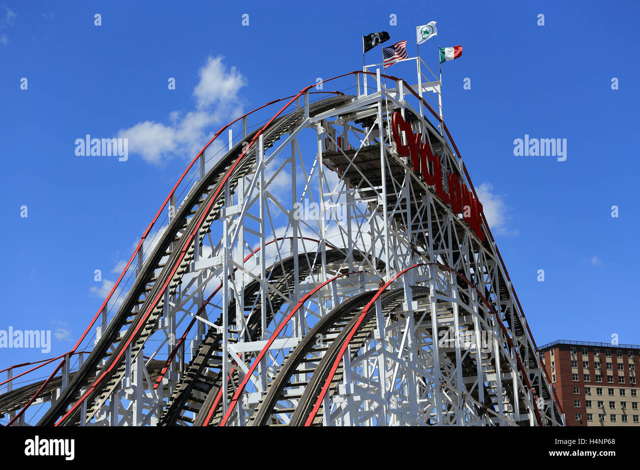 The famous Cyclone Roller Coaster Coney Island Brooklyn New York Stock ...
