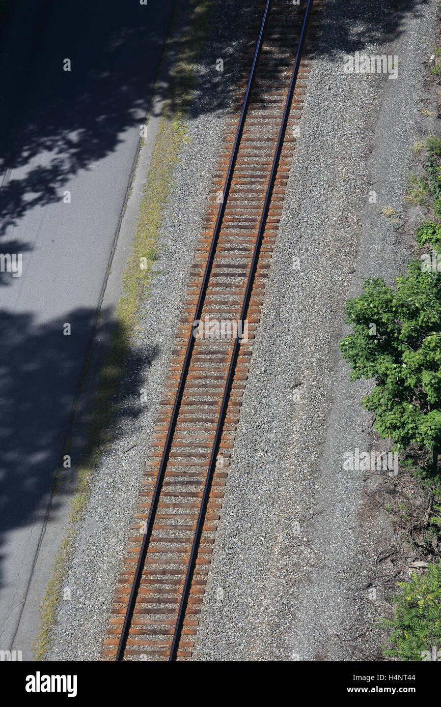 Parallel rail tracks hi-res stock photography and images - Alamy