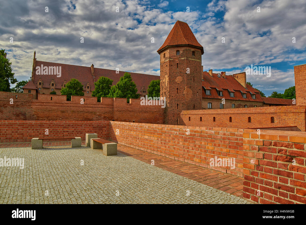 Malbork Castle in Northern Poland, the biggest brick castle in Eastern ...