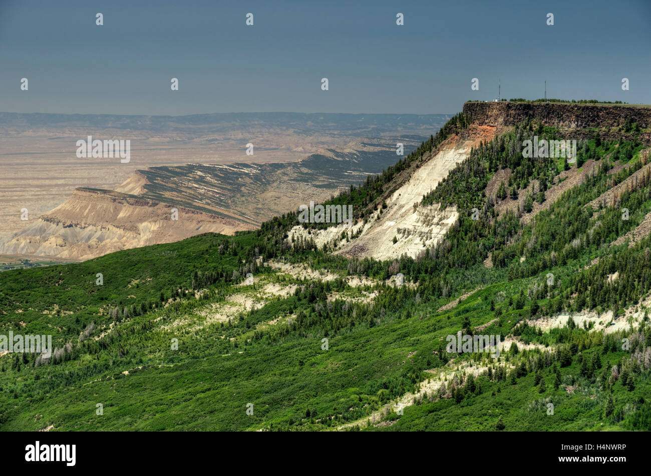 A view of the Book Cliffs from Colorado's Grand Mesa Stock Photo - Alamy