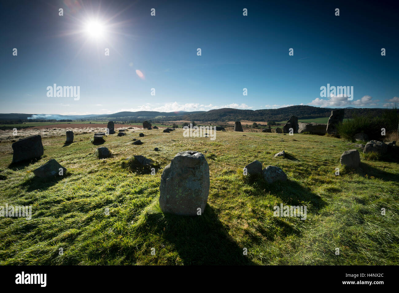 Tomnaverie stone circle, Tarland, Aberdeenshire, Scotland Stock Photo ...