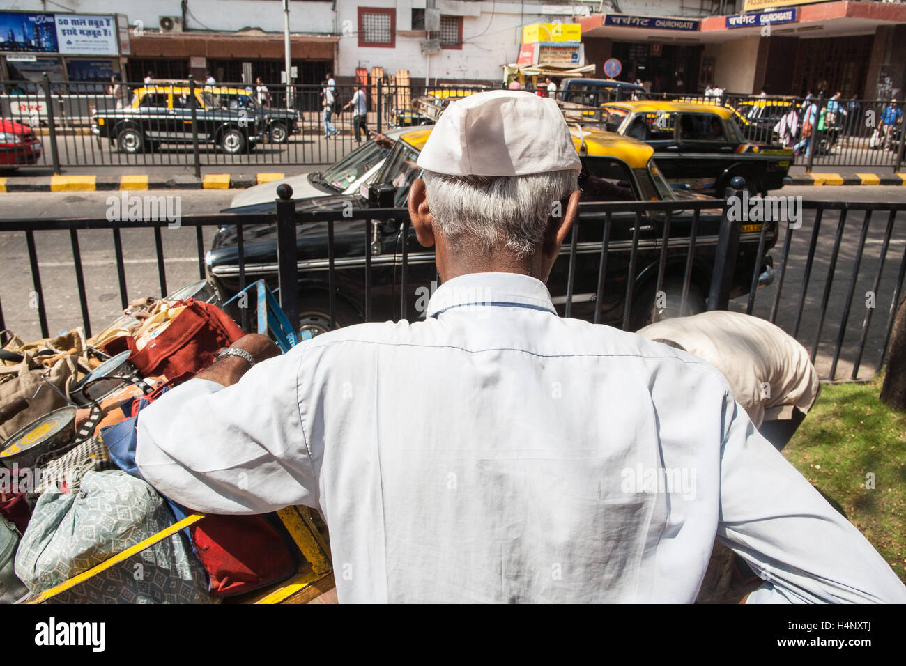 Dabbawalla. Tiffin lunch box system of food deliveries in Mumbai,Bombay ...