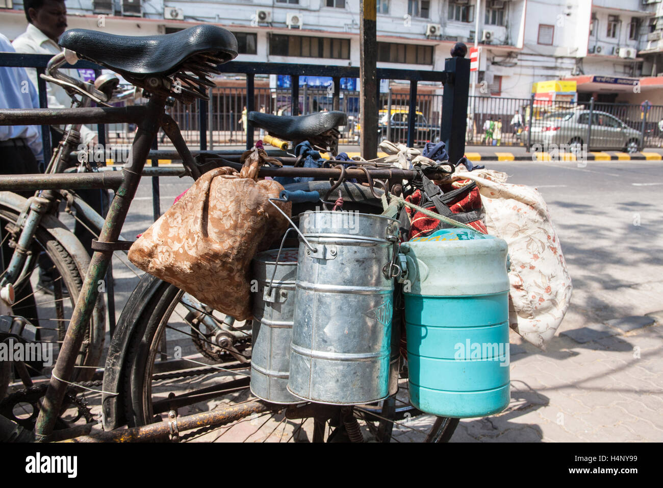 Dabbawalla. Tiffin lunch box system of food deliveries in Mumbai,Bombay ...