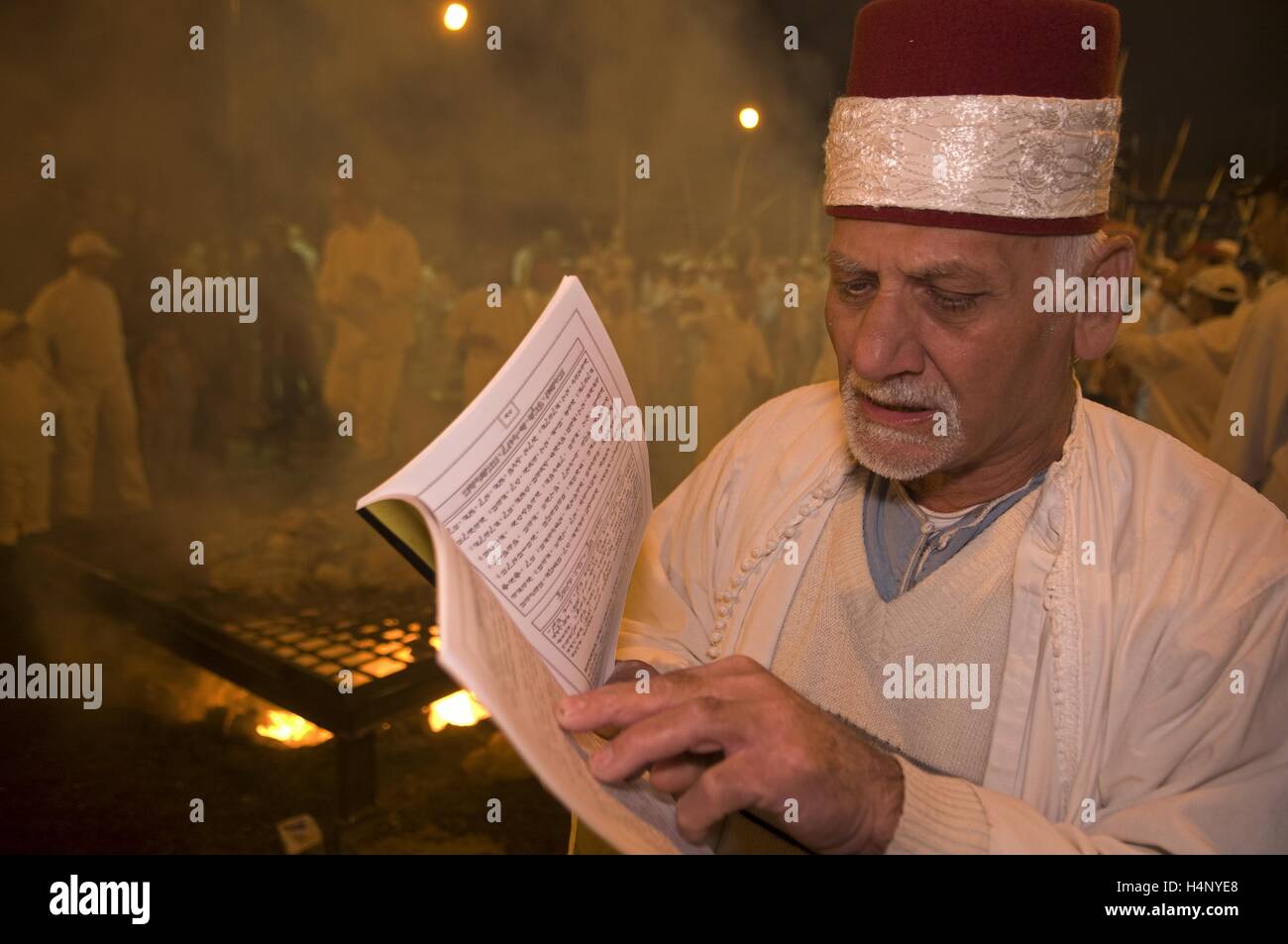 A member of the ancient Samaritan community reading a prayer book ...