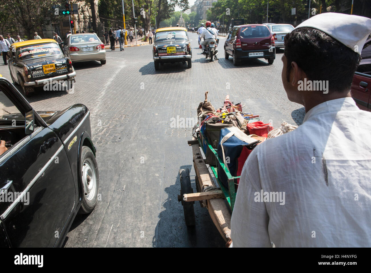 Dabbawalla. Tiffin lunch box system of food deliveries in Mumbai,Bombay ...