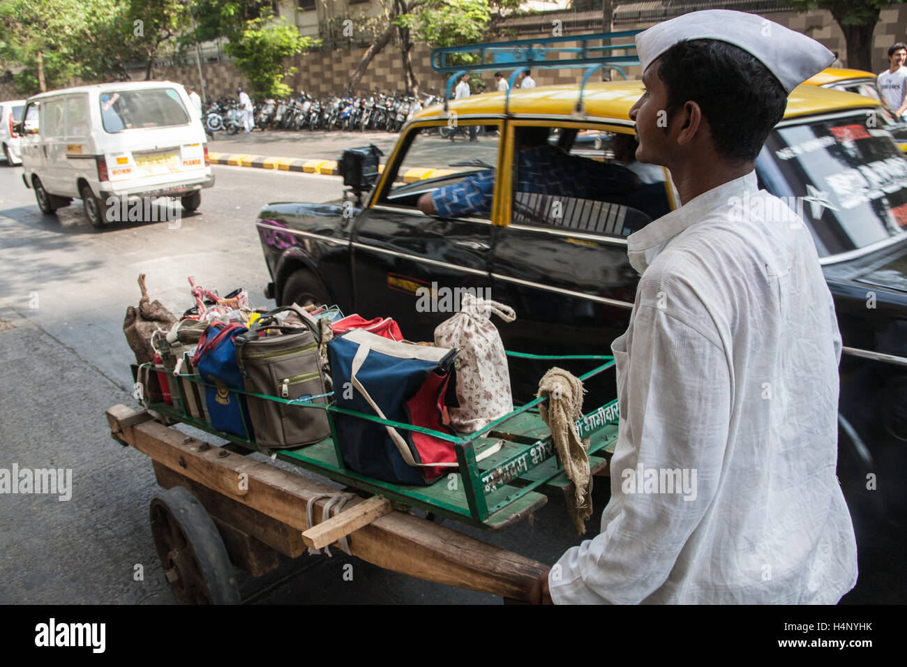 Dabbawalla. Tiffin lunch box system of food deliveries in Mumbai,Bombay ...