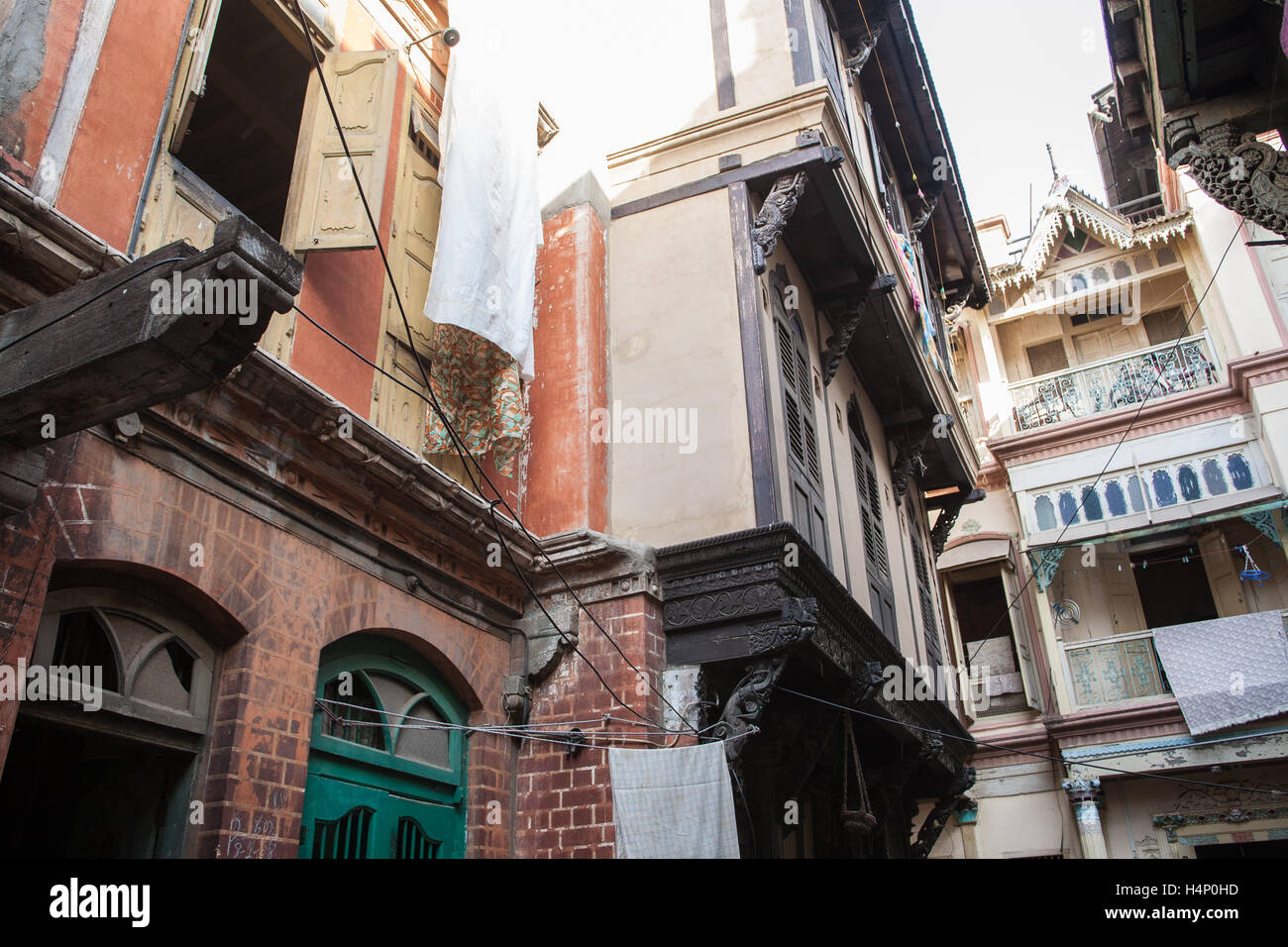 Architecture within old walled area of Ahmedabad city,Gujurat state ...