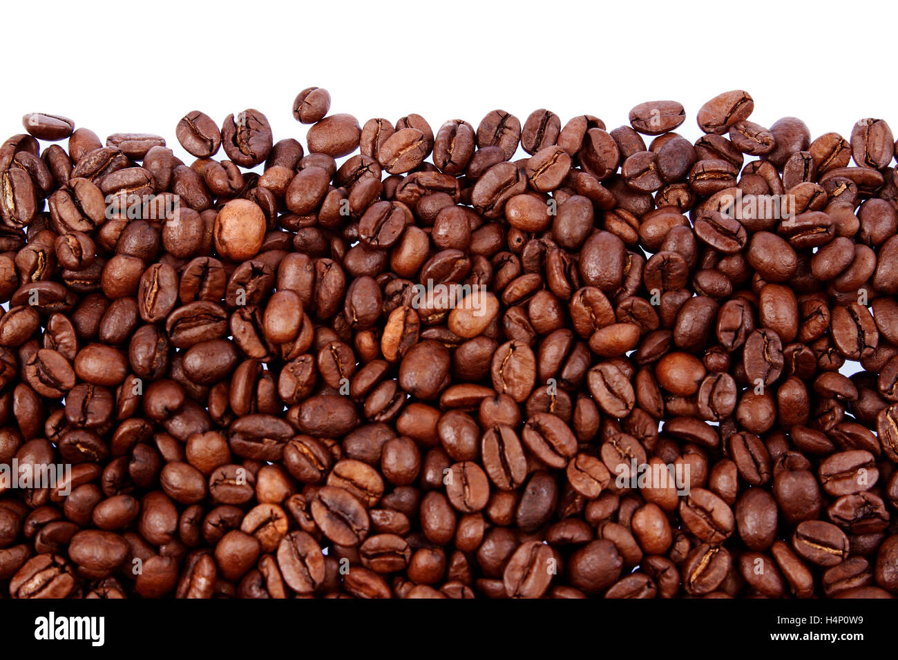 Closeup of coffee beans on plain background Stock Photo - Alamy