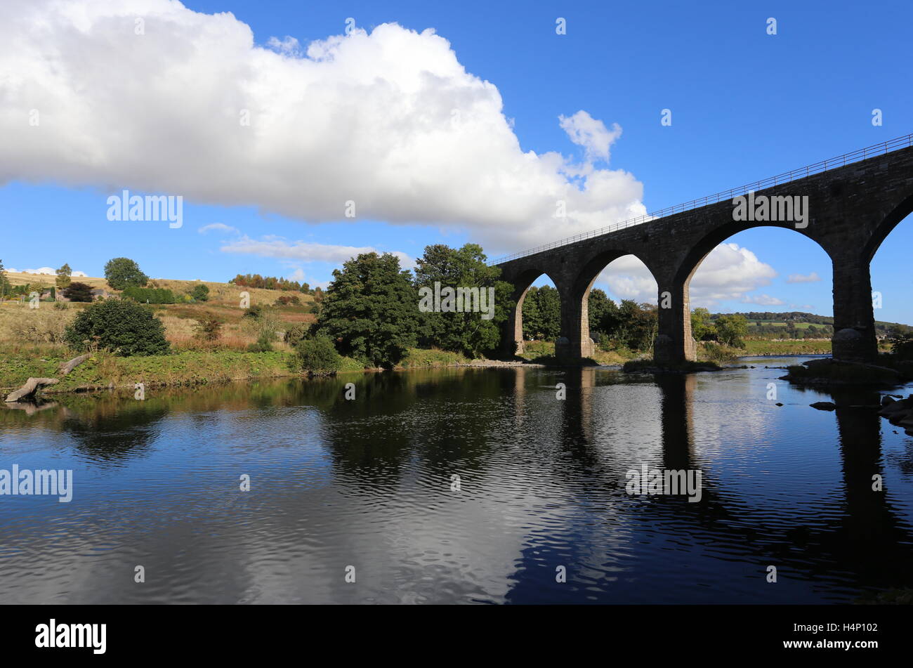 North Water viaduct over River North Esk Aberdeenshire Scotland October ...