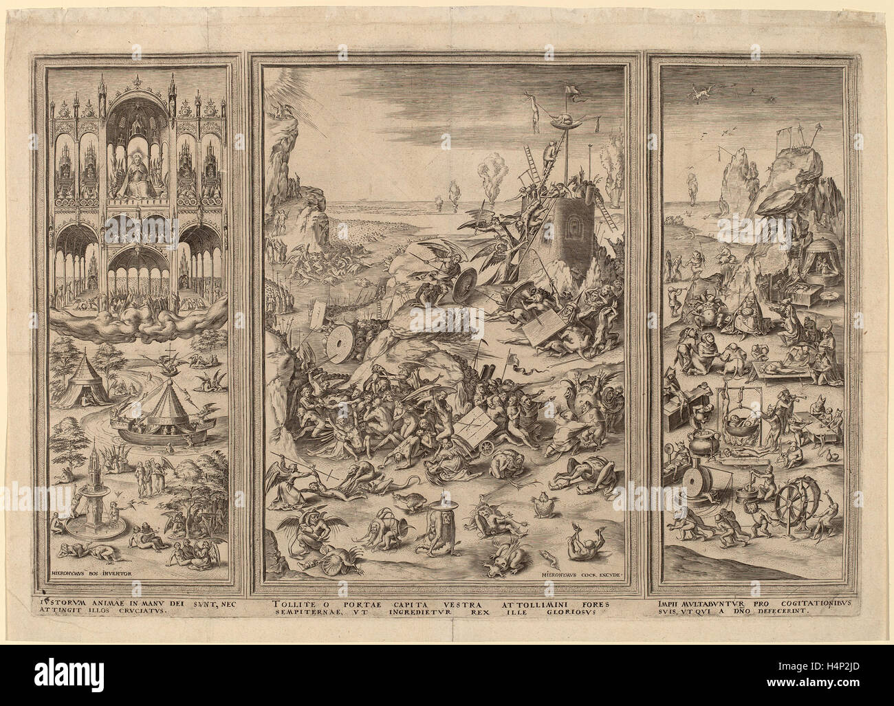 Netherlandish 16th Century after Hieronymus Bosch, Hieronymus Cock (publisher), The Last ...