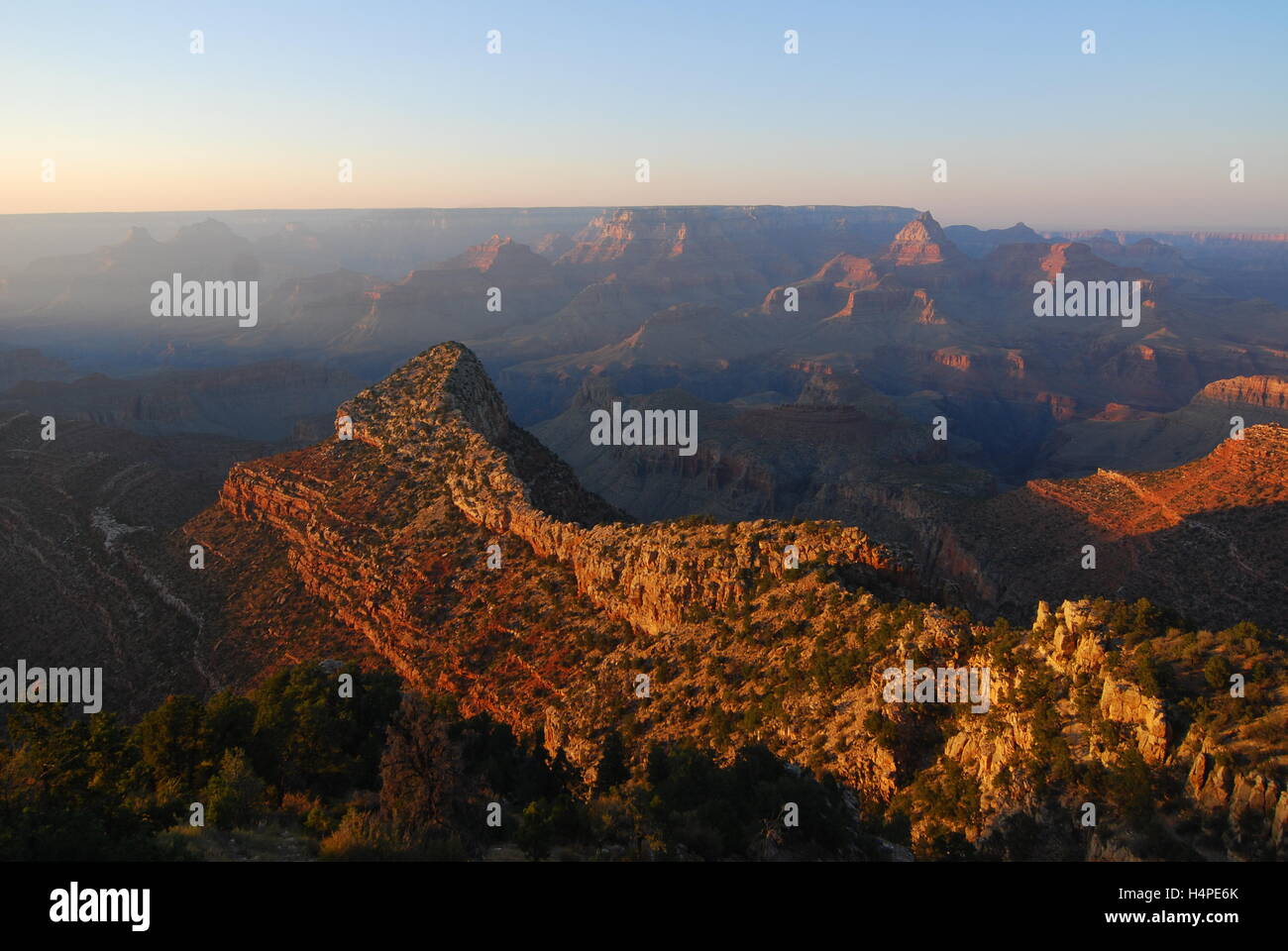 Golden sunset above the Grang Canyon, Grandview Point Stock Photo - Alamy