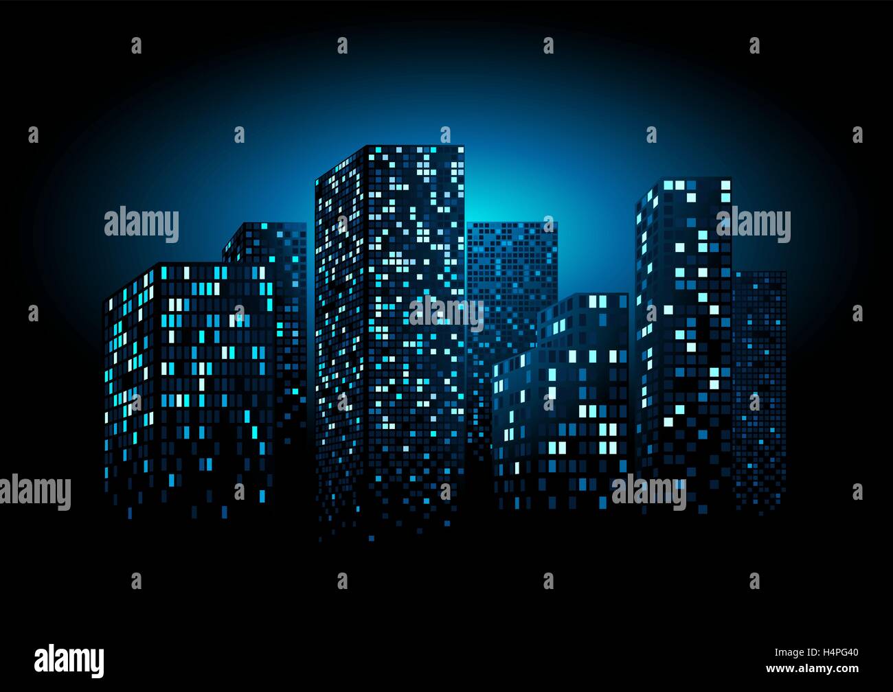 Night City Skyline Stock Vector Image & Art - Alamy