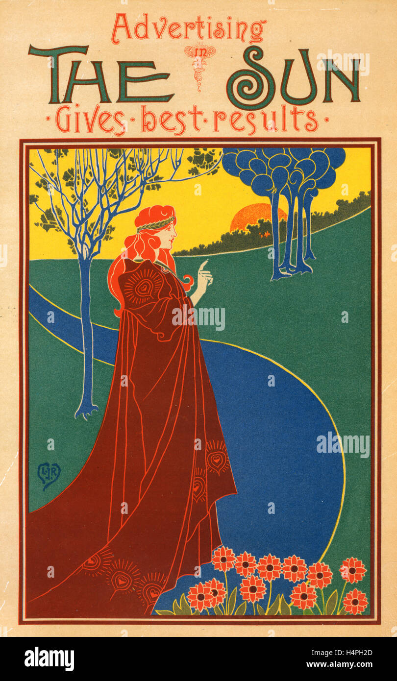 Poster for The Sun, New-York. Rhead, Louis 1857-1926, Artist Stock ...