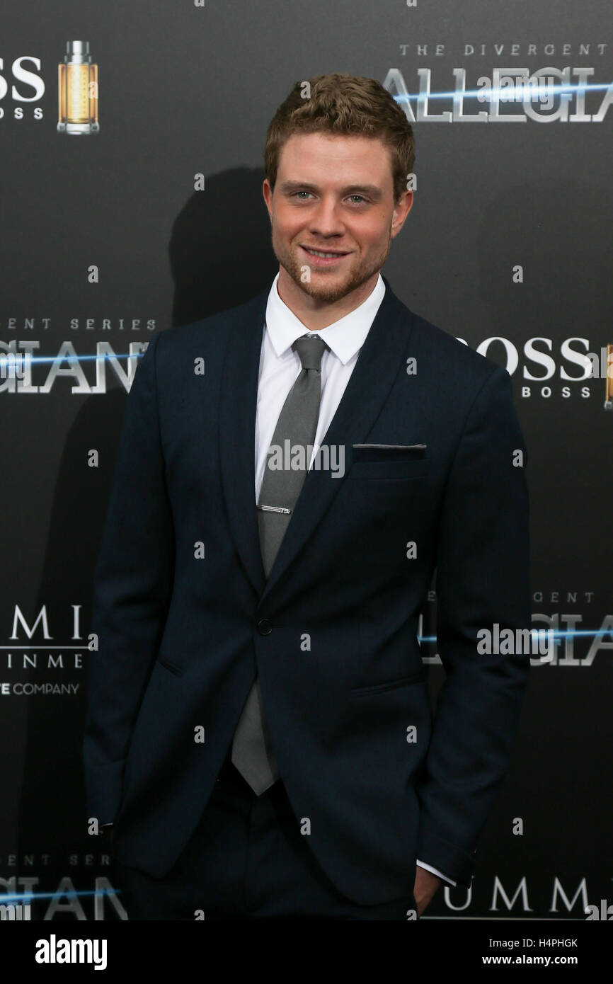 NEW YORK-MAR 14: Actor Jonny Weston attends 'The Divergent Series ...