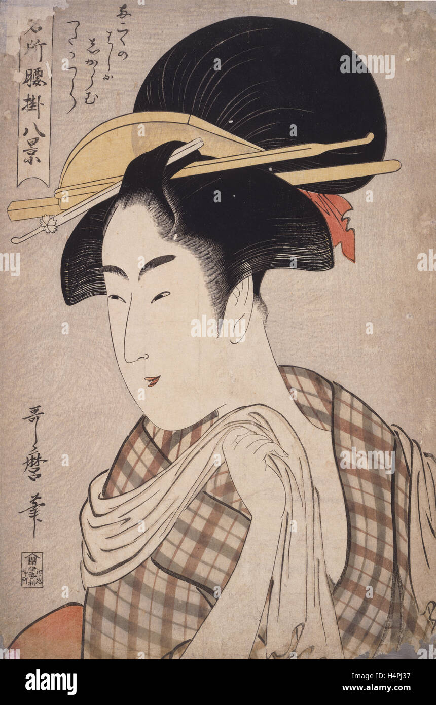 Tenugui, Hand-towel, Kitagawa, Utamaro (1753?-1806), Artist, Date ...