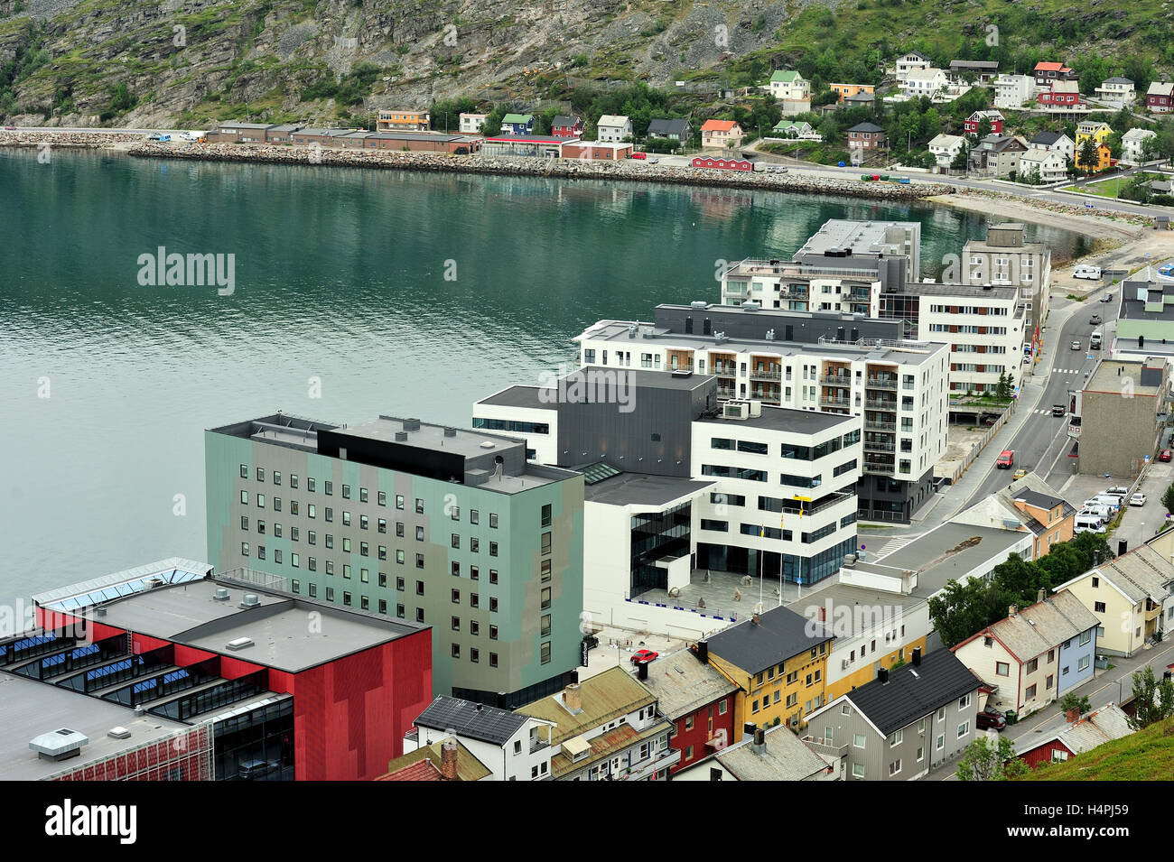view of Hammerfest City, Finnmark, Norway Stock Photo - Alamy