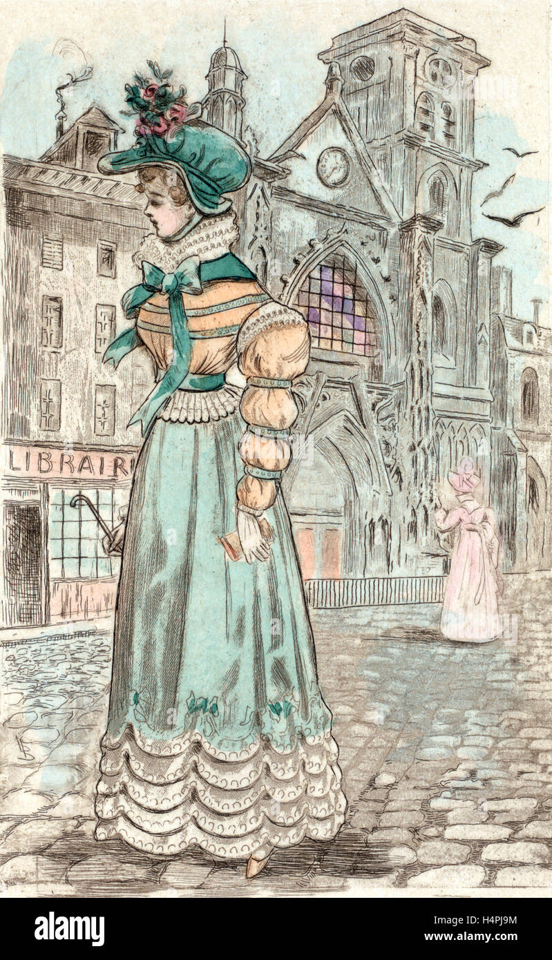 1823, Women's fashion in nineteenth-century Paris, Boutet, Henri (1851 ...