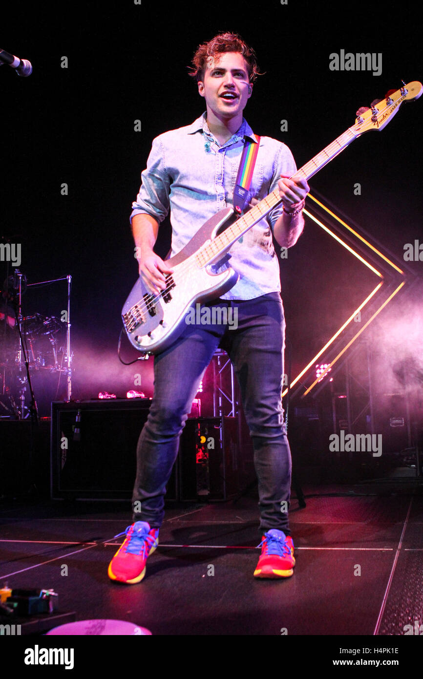SAN FRANCISCO, CA - OCT 26: Bassist Kevin Ray of Walk the Moon performs ...