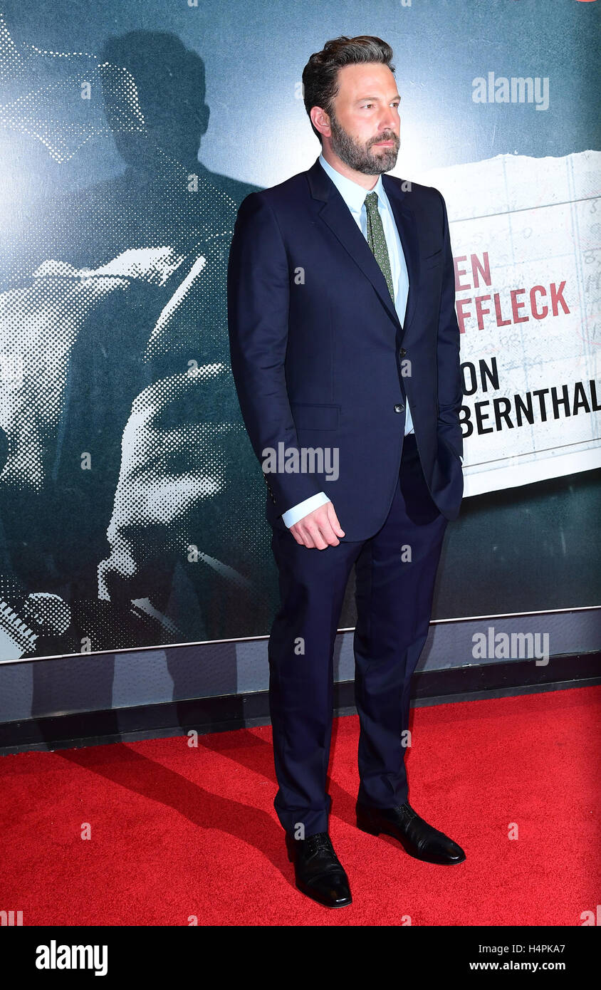 Ben Affleck attending the European premiere of The Accountant at ...