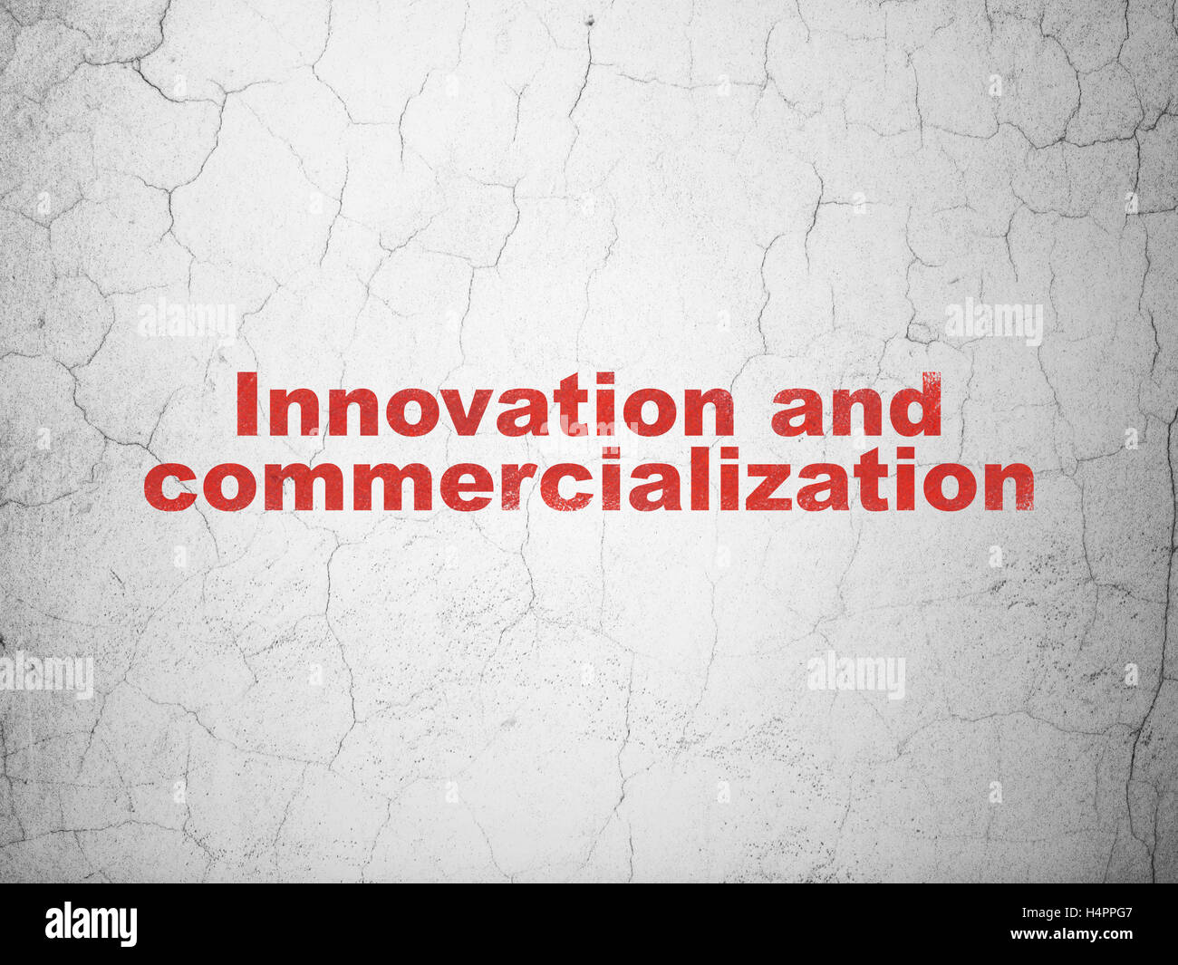 Science concept: Innovation And Commercialization on wall background ...