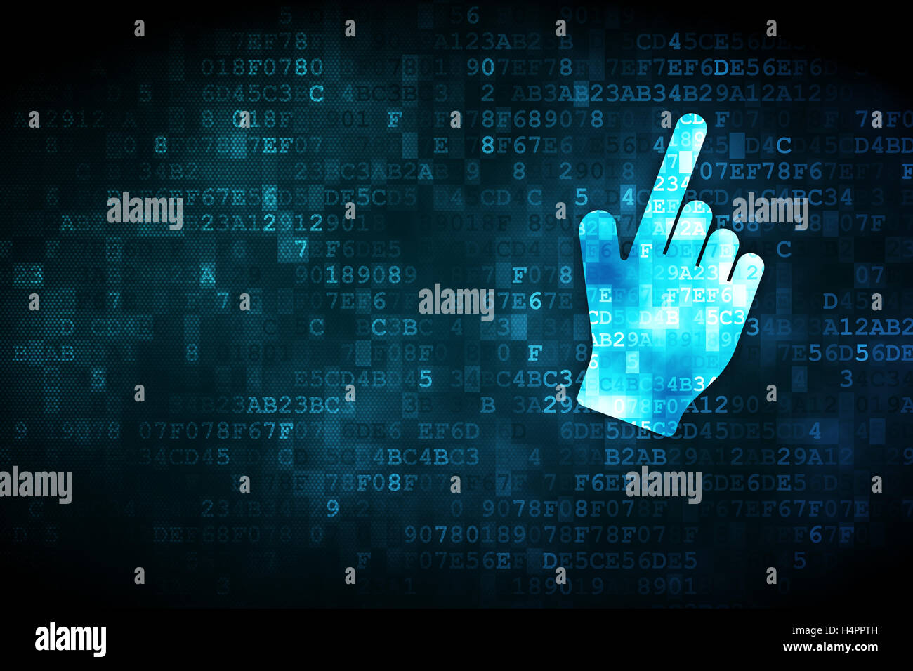 Advertising concept: Mouse Cursor on digital background Stock Photo - Alamy