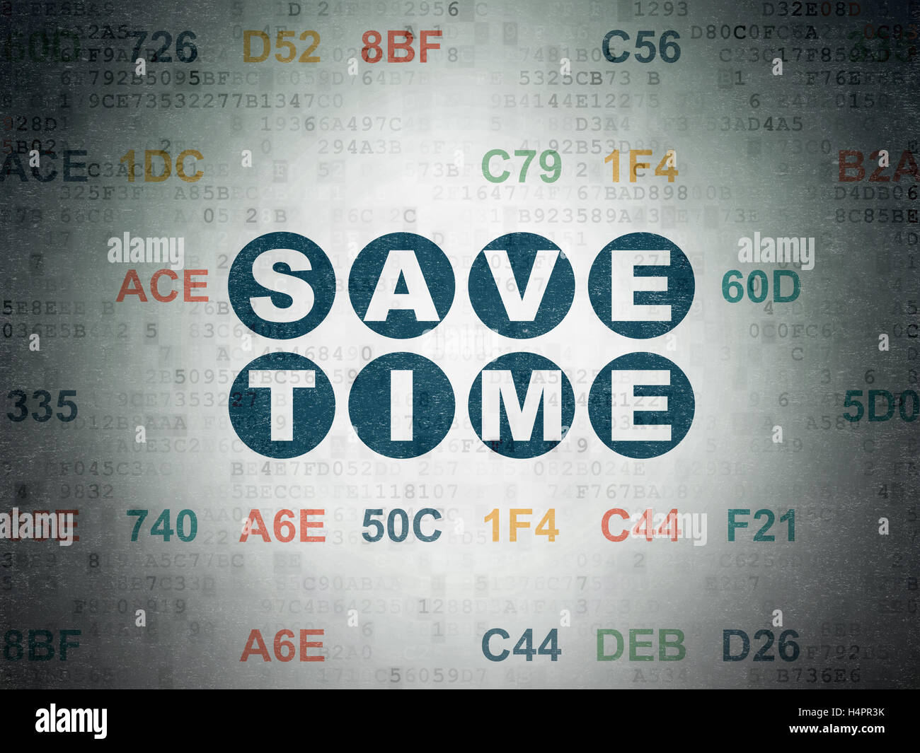 Time concept: Save Time on Digital Data Paper background Stock Photo ...