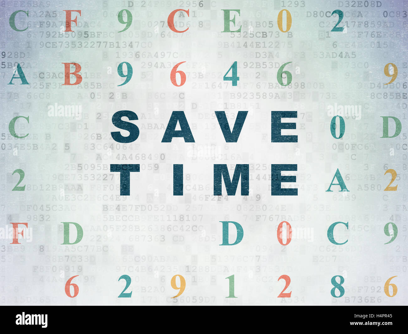 Timeline concept: Save Time on Digital Data Paper background Stock ...