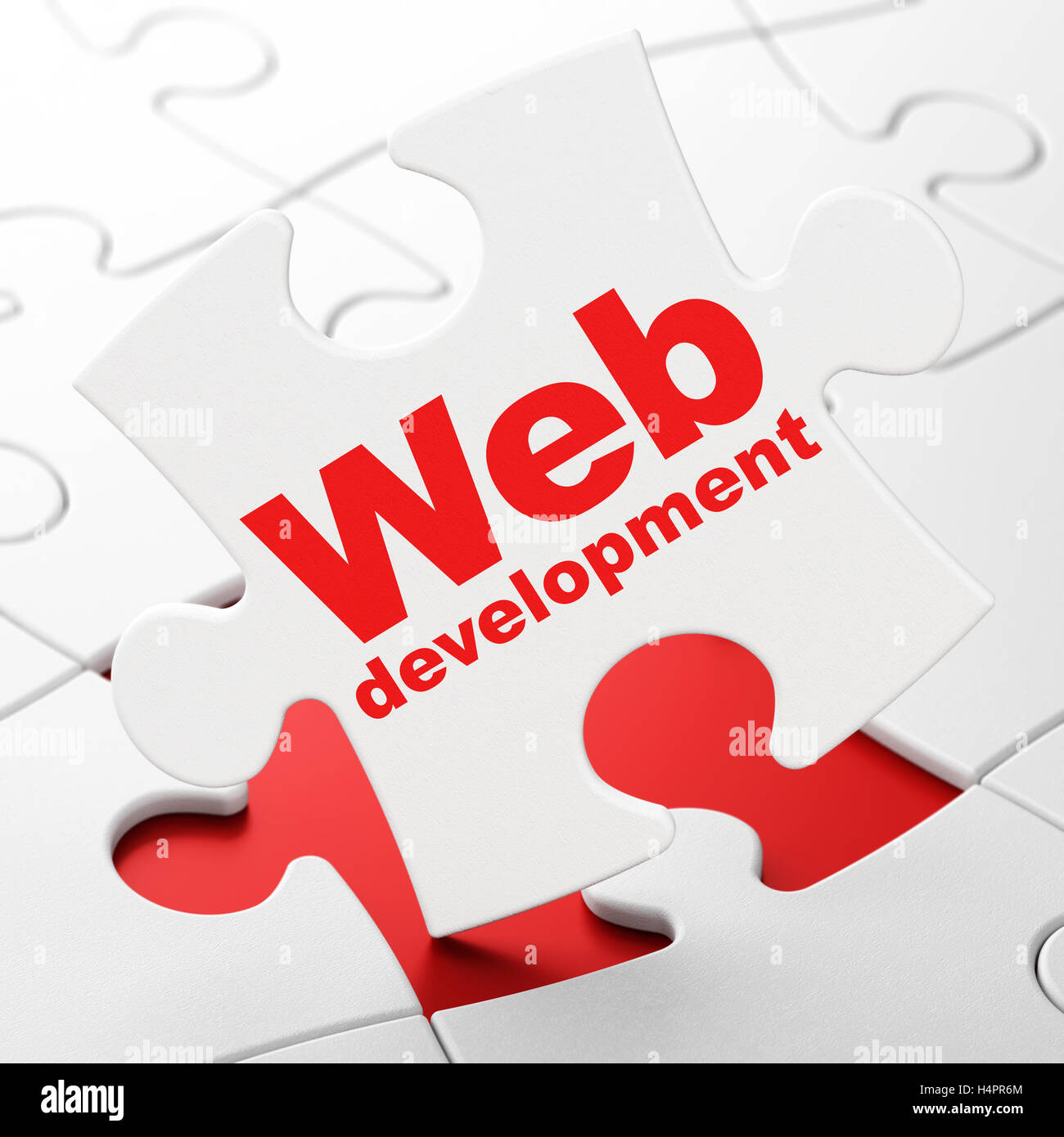 Web design concept: Web Development on puzzle background Stock Photo - Alamy