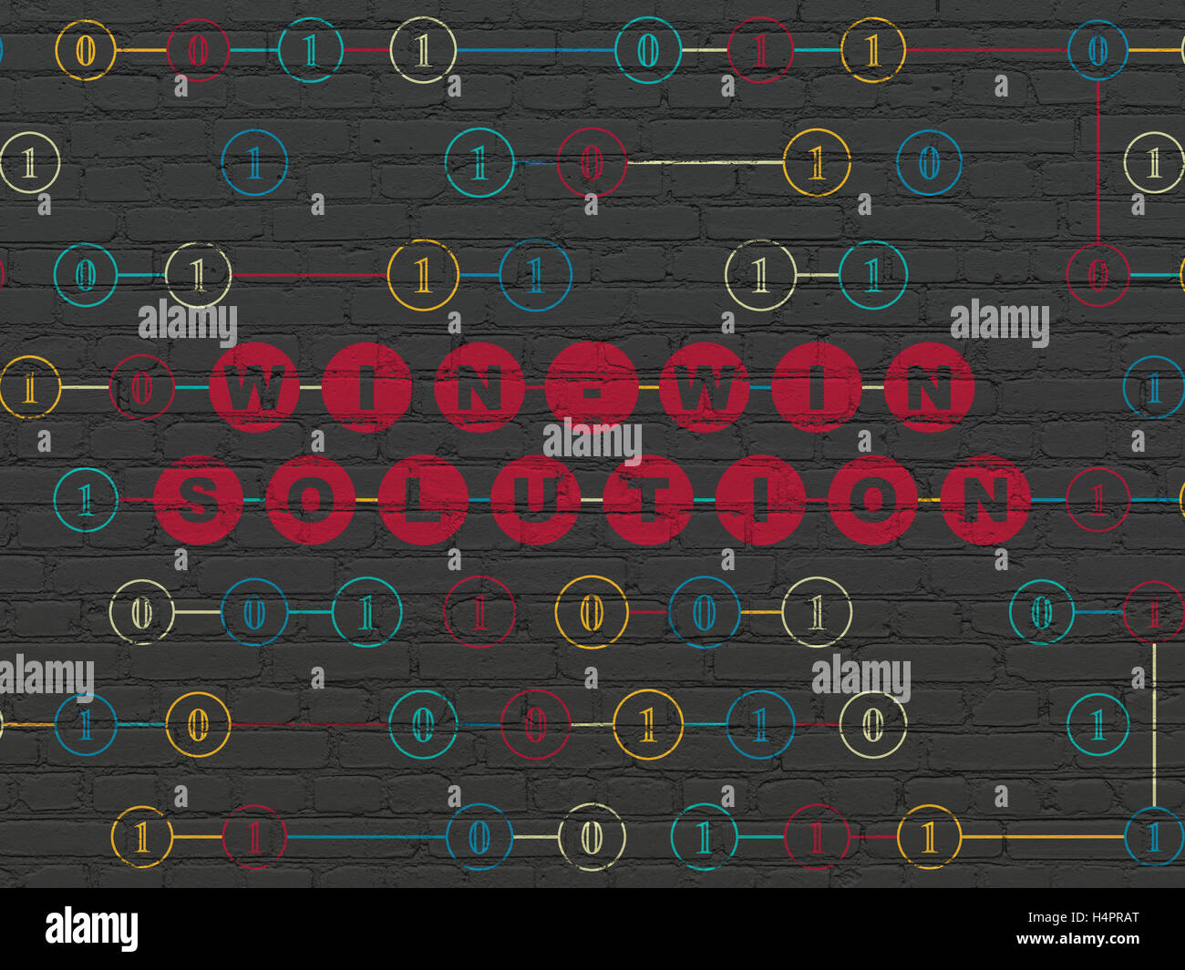 Business concept: Win-win Solution on wall background Stock Photo - Alamy