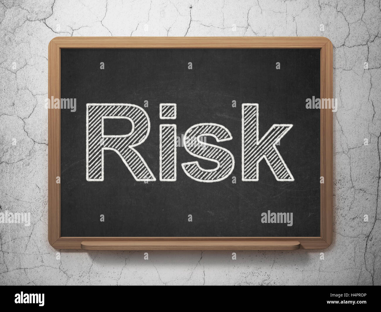 Business concept: Risk on chalkboard background Stock Photo - Alamy