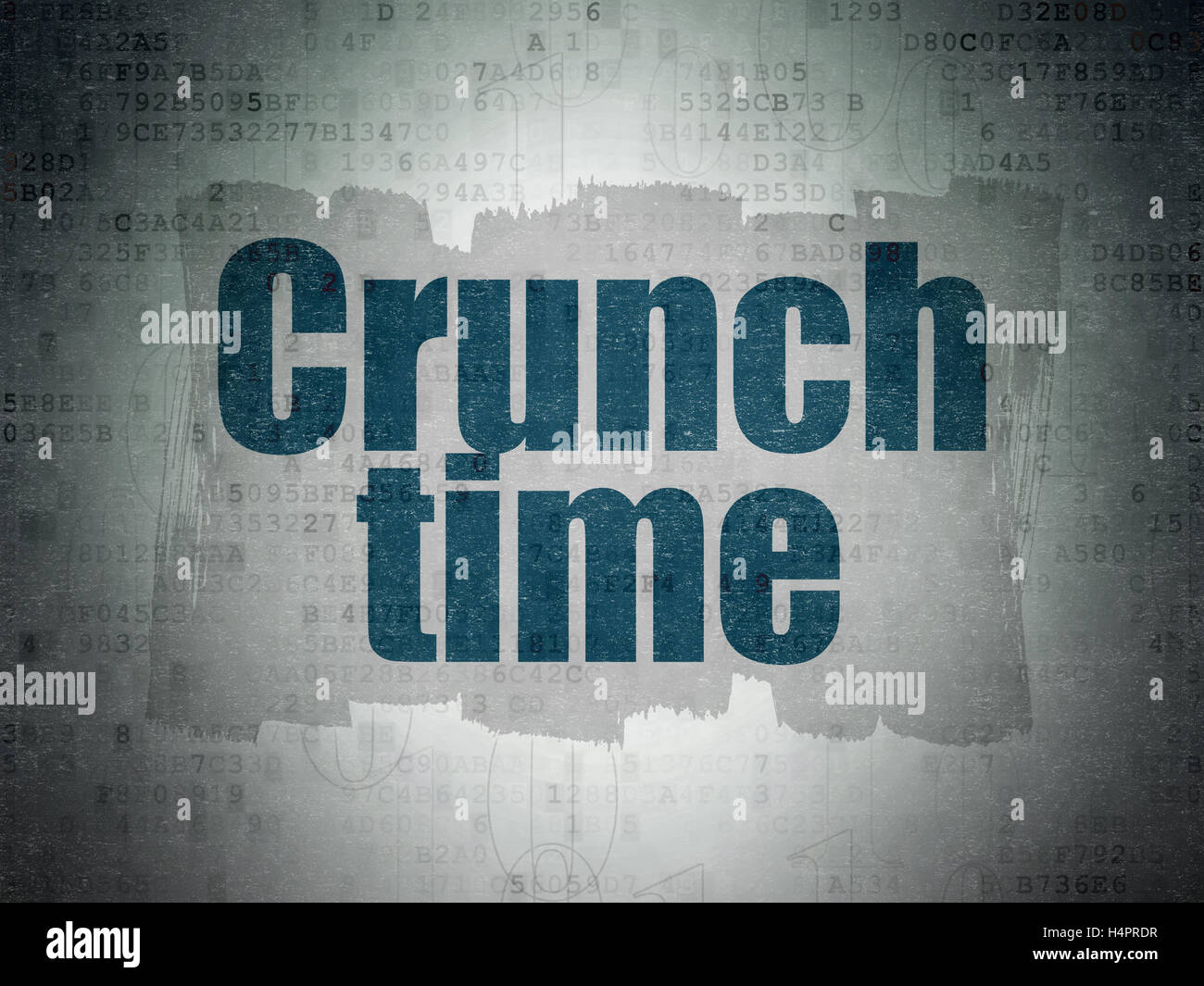 Finance concept: Crunch Time on Digital Data Paper background Stock ...
