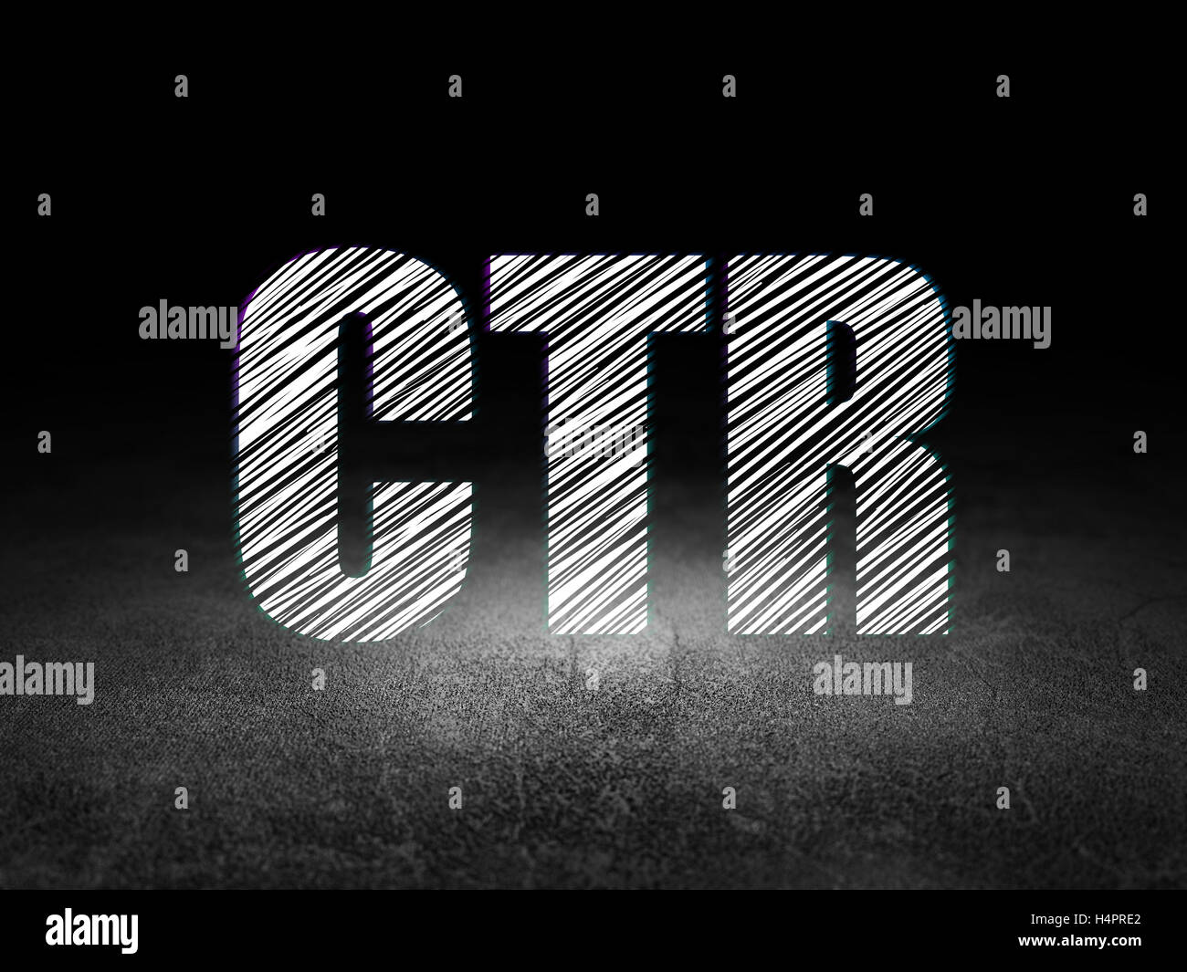 Finance concept: CTR in grunge dark room Stock Photo - Alamy