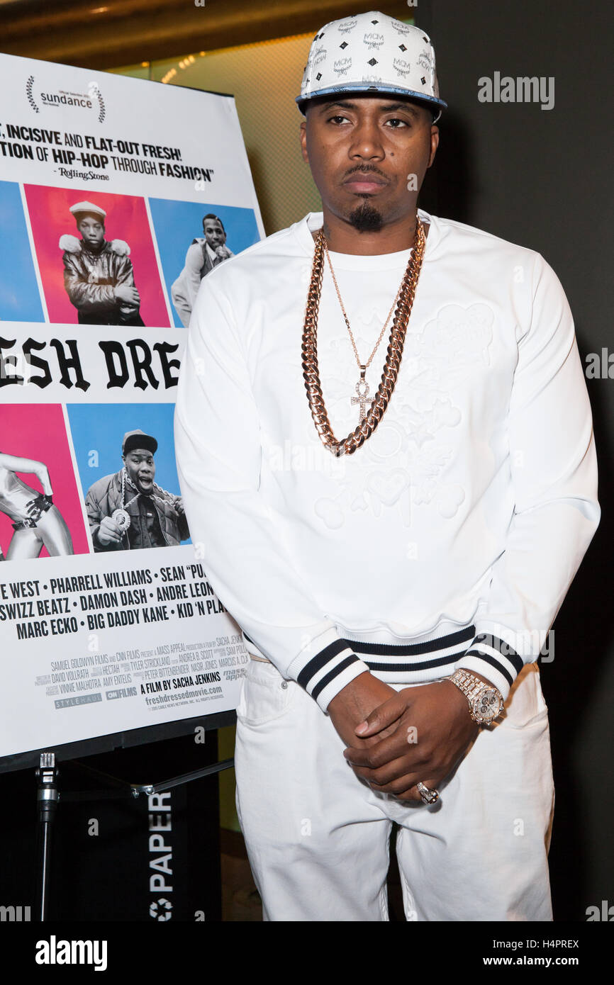 Nas on the red carpet at the New York Special Screening of Fresh ...