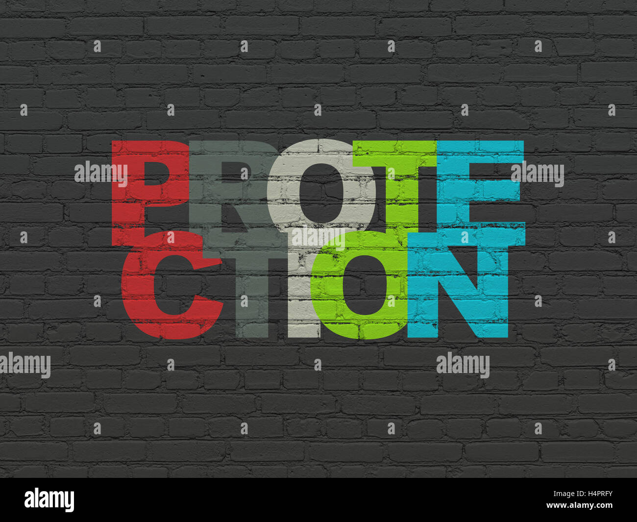 Protection concept: Protection on wall background Stock Photo - Alamy