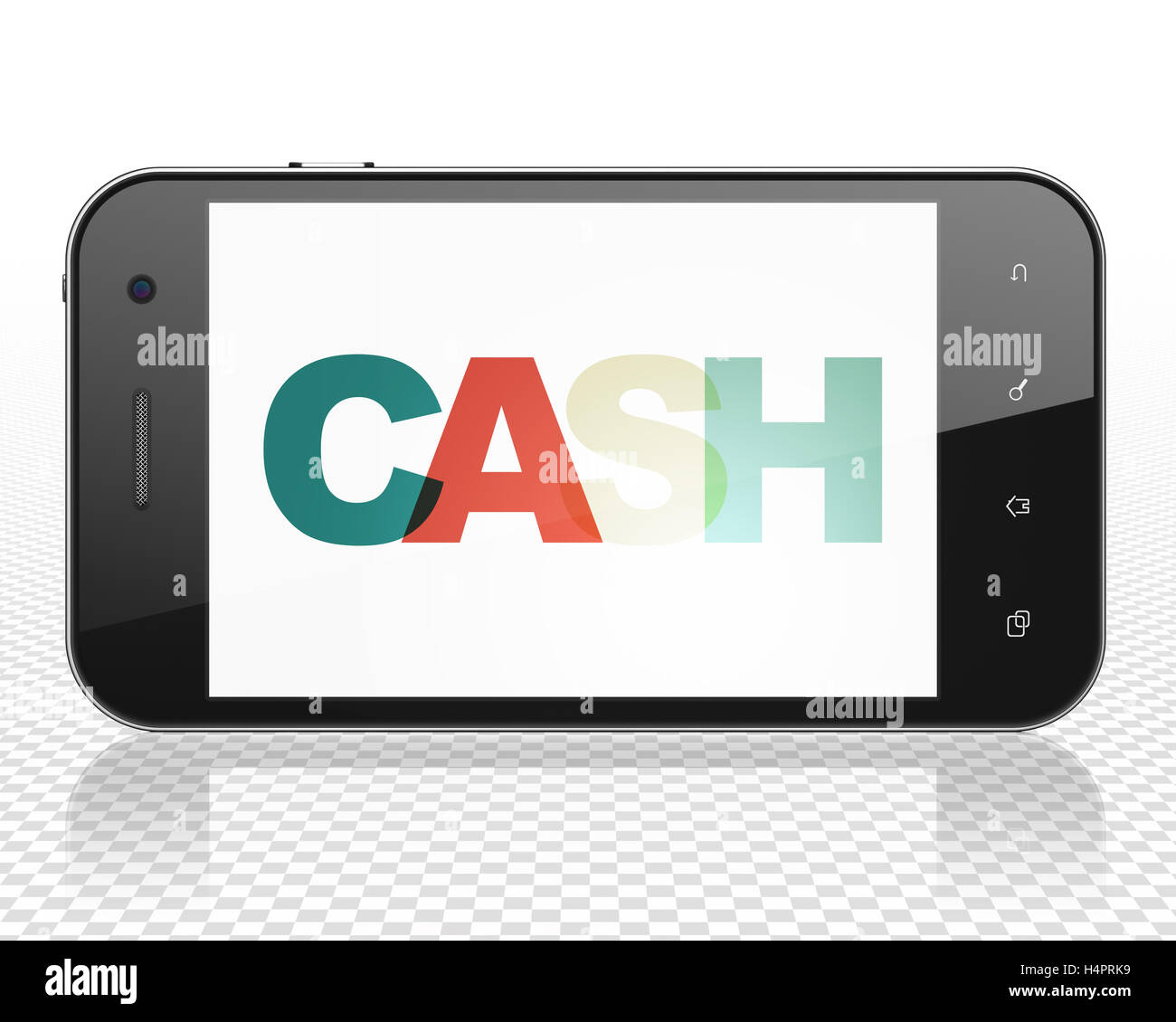 Money concept: Smartphone with Cash on display Stock Photo - Alamy