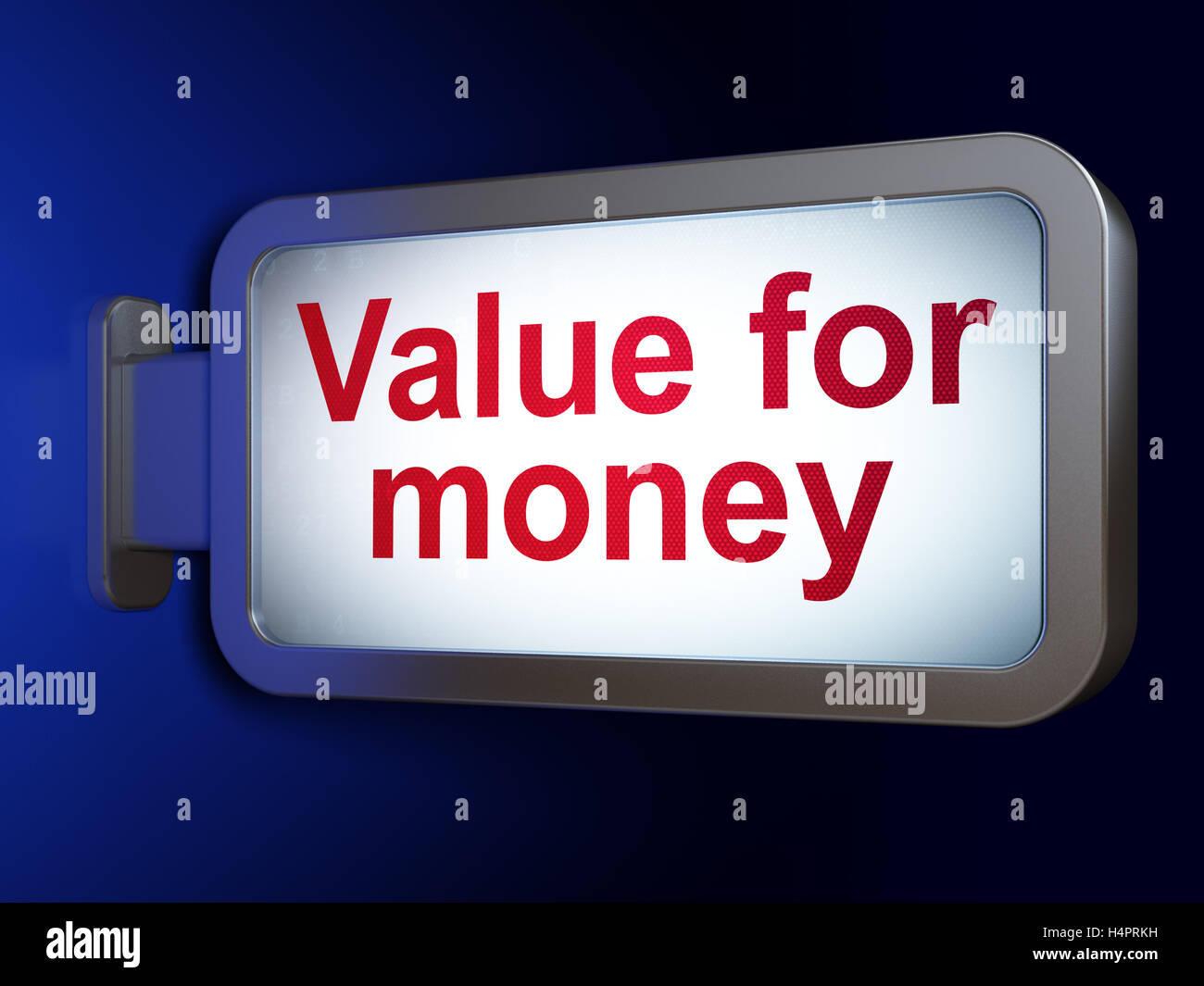 Banking concept: Value For Money on billboard background Stock Photo ...