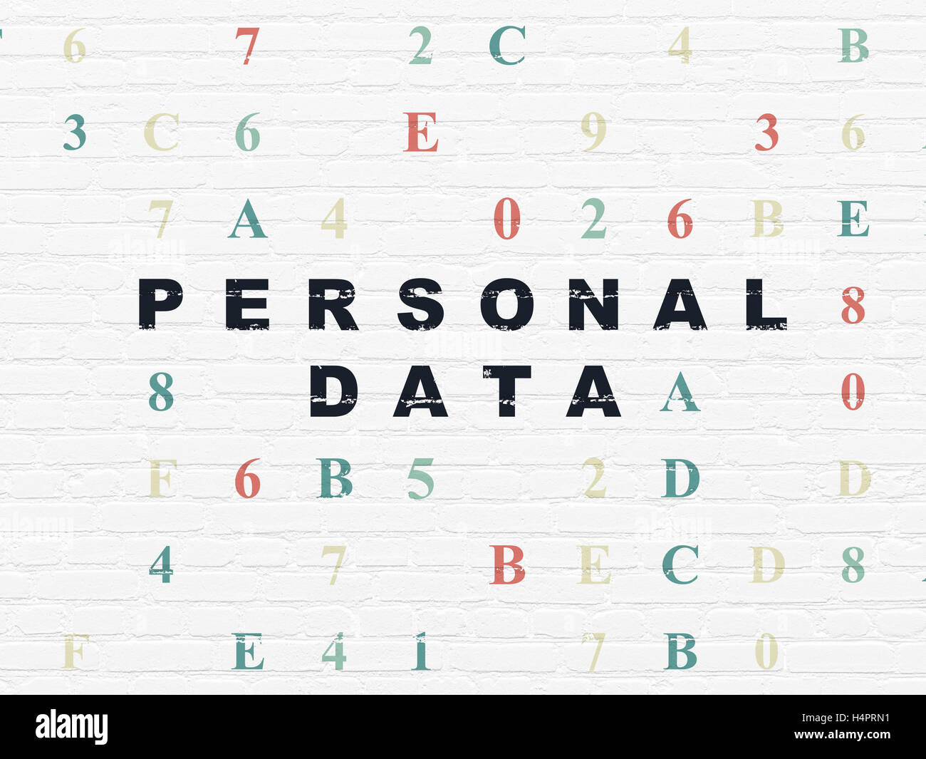 Information concept: Personal Data on wall background Stock Photo - Alamy