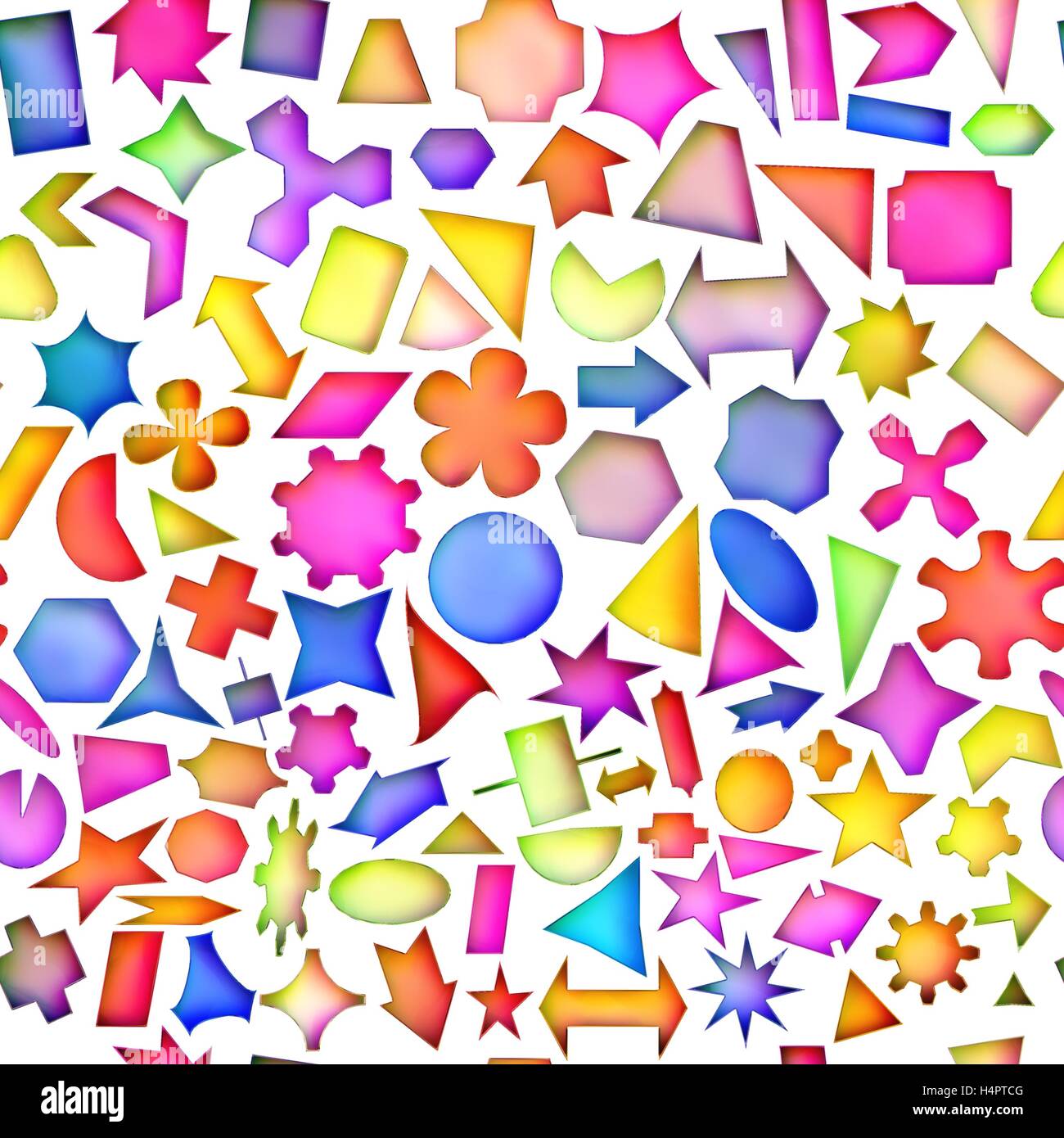 Seamless texture of abstract bright shiny colorful geometric shapes ...