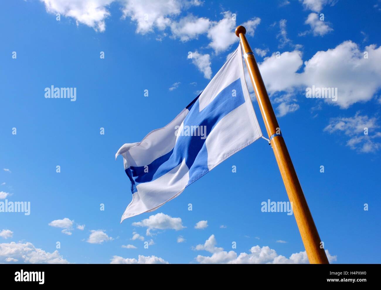 White finland flag hi-res stock photography and images - Alamy