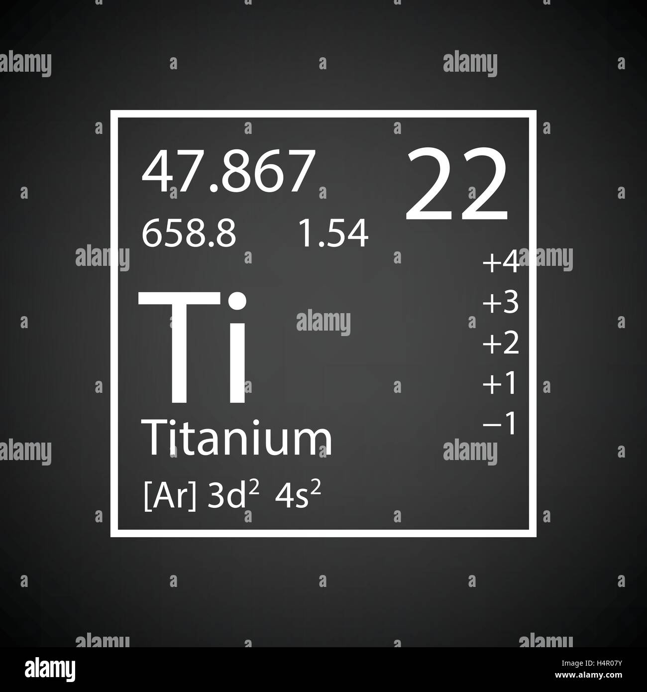 Icon of chemistry element. Black background with white. Vector ...