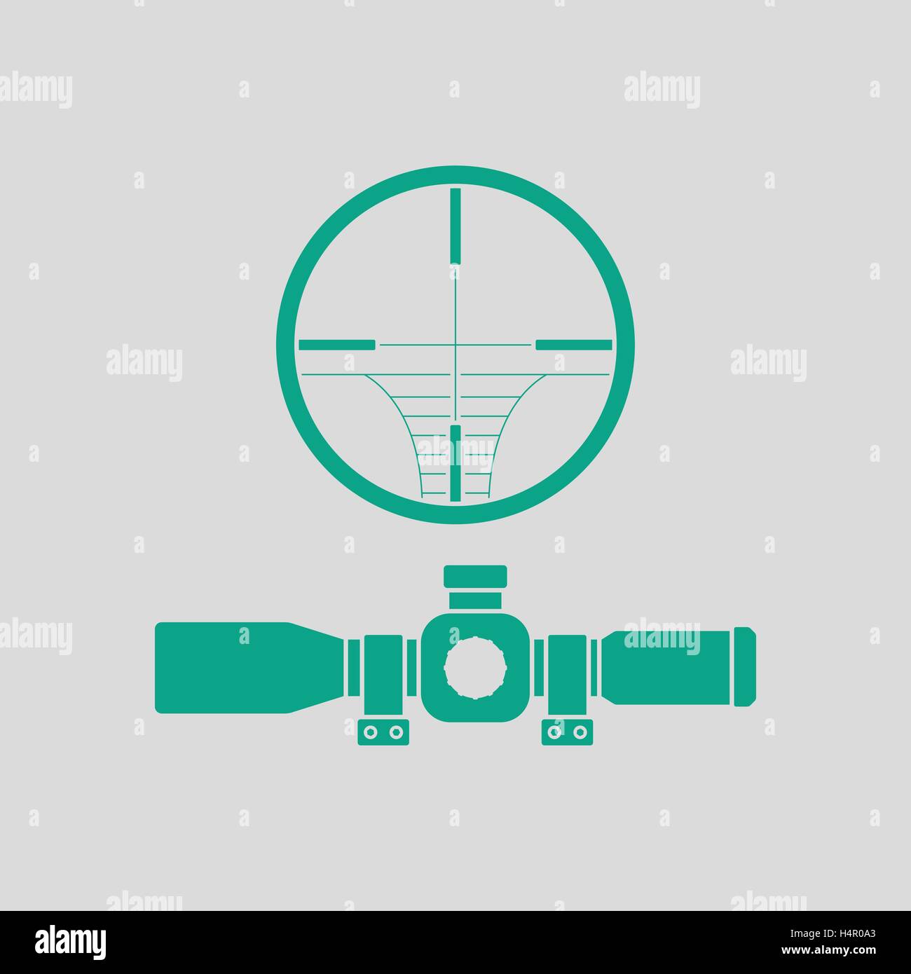 Scope icon. Gray background with green. Vector illustration Stock ...