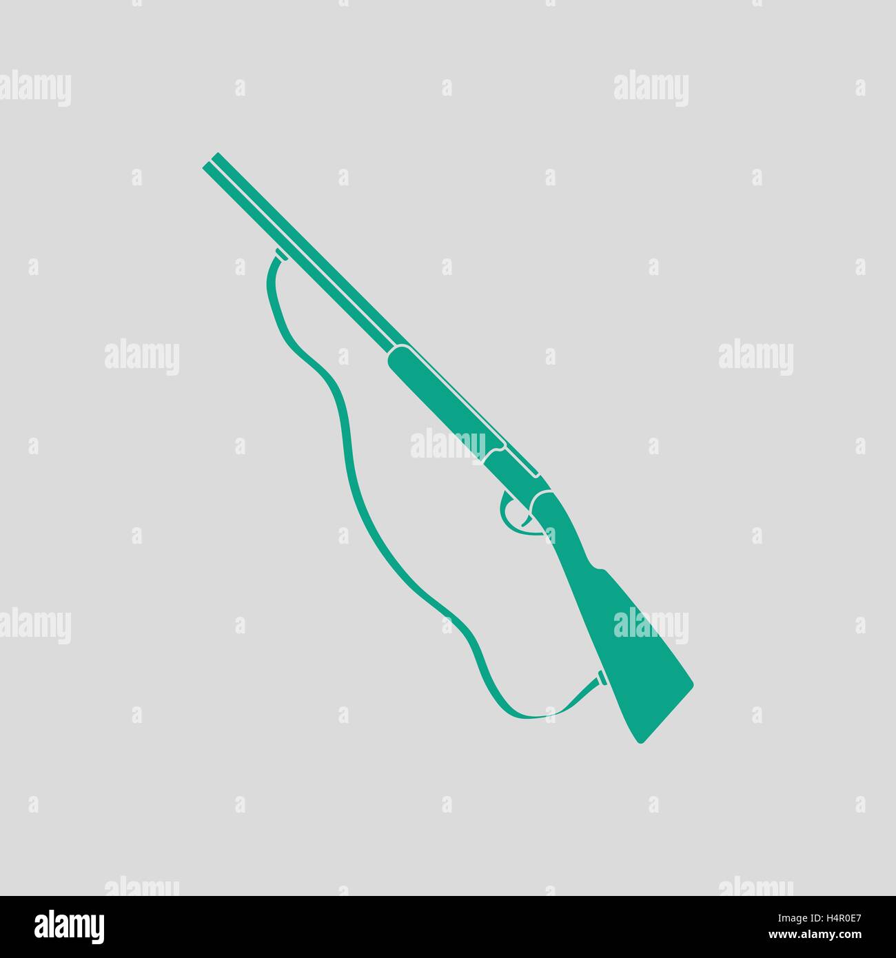Hunting gun icon. Gray background with green. Vector illustration Stock ...