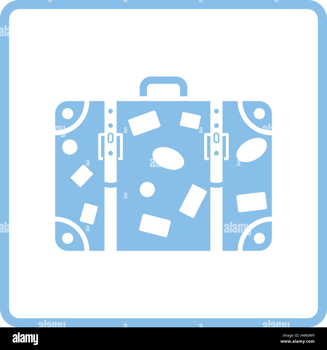 Suitcase icon. Blue frame design. Vector illustration Stock Vector ...