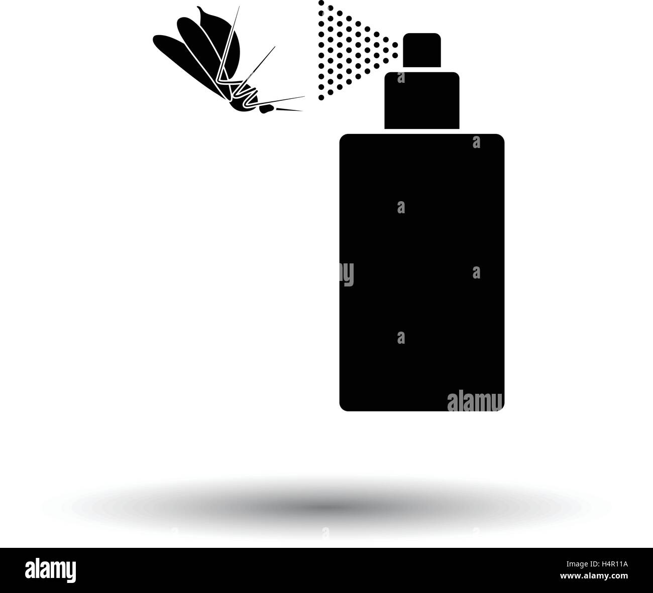 Mosquito spray icon. White background with shadow design. Vector ...