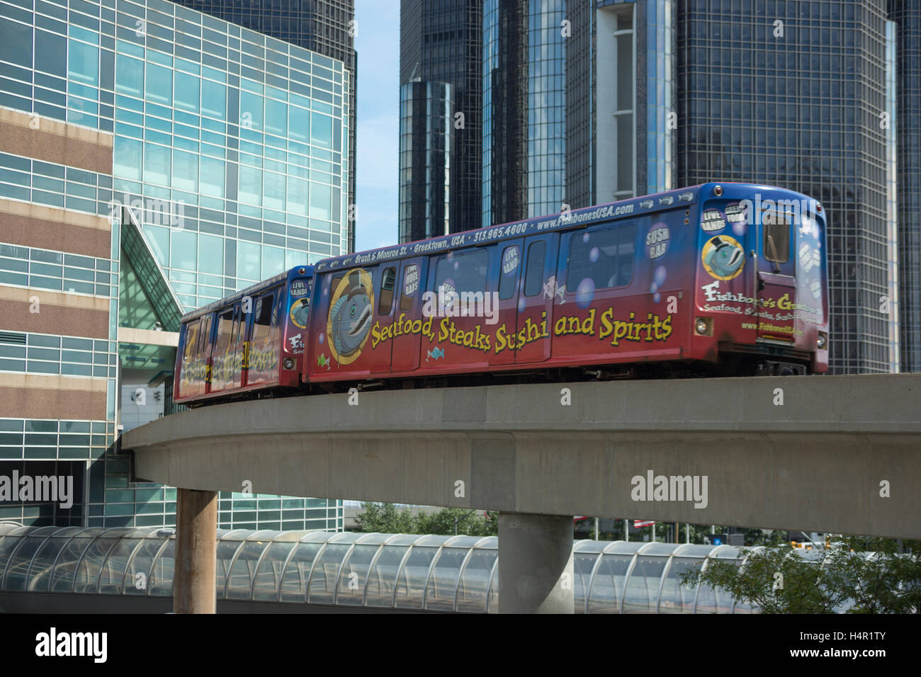 Detroit people mover train hi-res stock photography and images - Alamy
