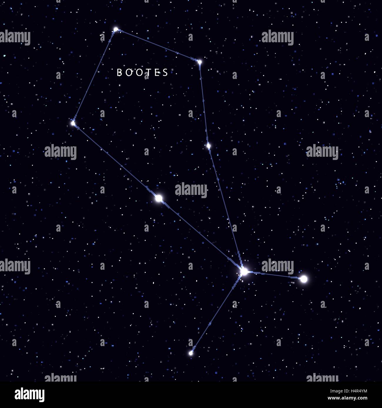 Bootes constellation map hi-res stock photography and images - Alamy